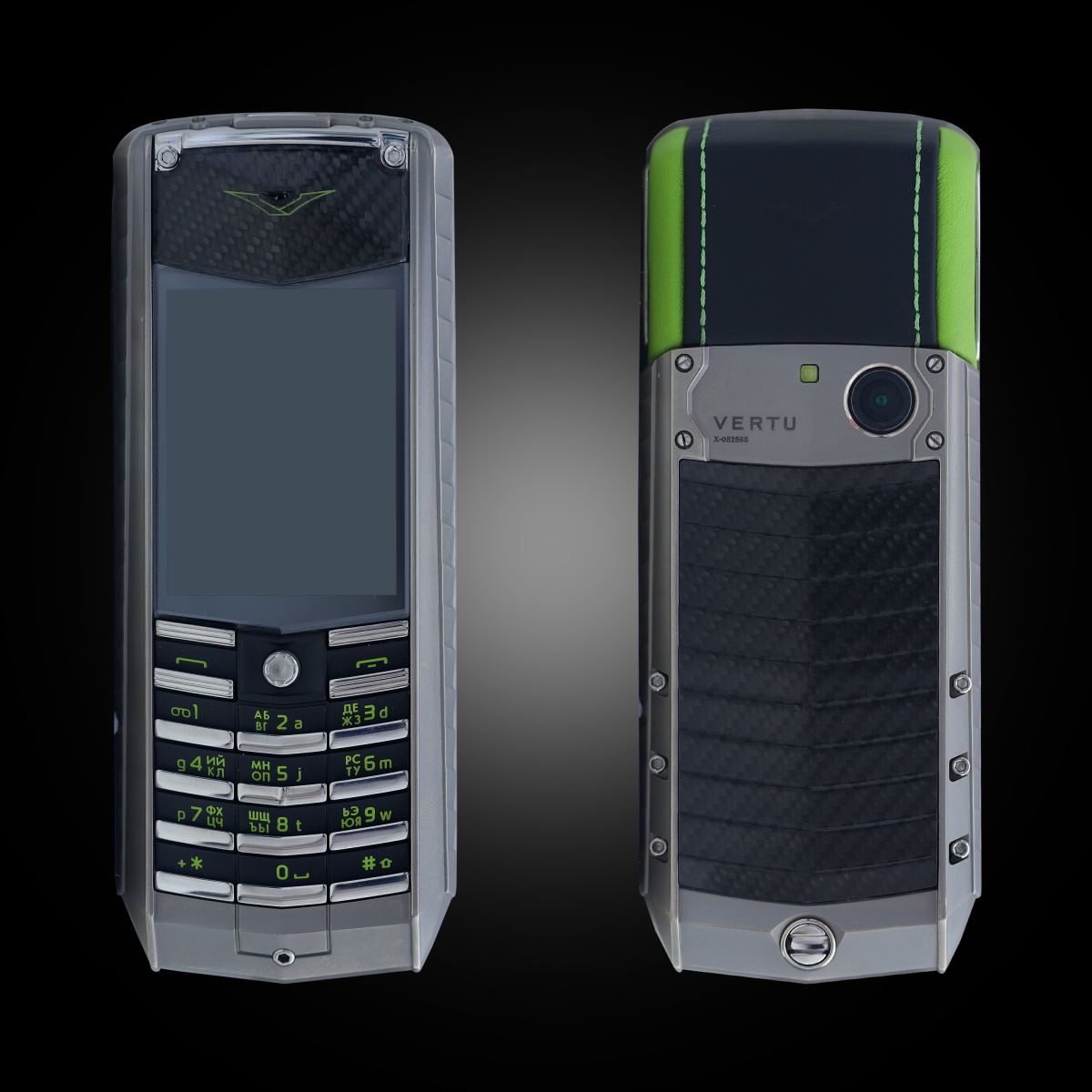 Điện Thoại Vertu Ascent X Titanium Carbon Fibre Black And Green - Vertu
